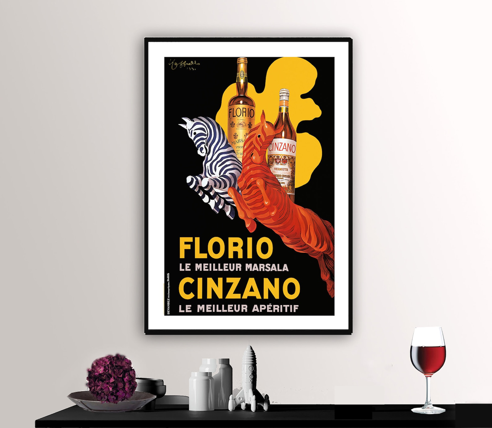 Florio Le Meilleur Marsala Cinzano Vintage Food&Drink Poster | Etsy