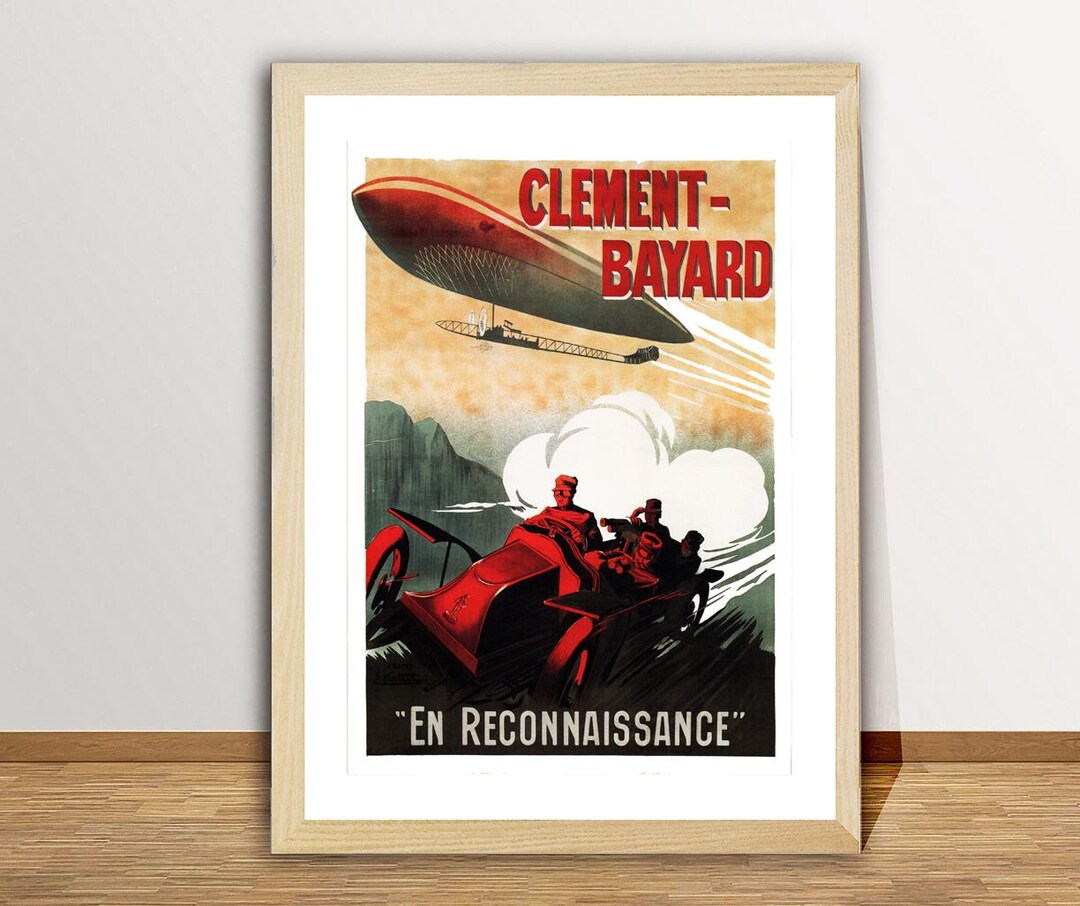 Clement Bayard Zeppelin Poster: Vintage Travel Wall Art - Etsy