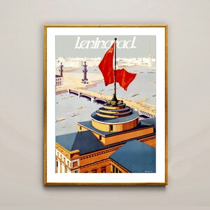 Leningrad Russia Vintage Travel Poster, Wall Decor - Etsy