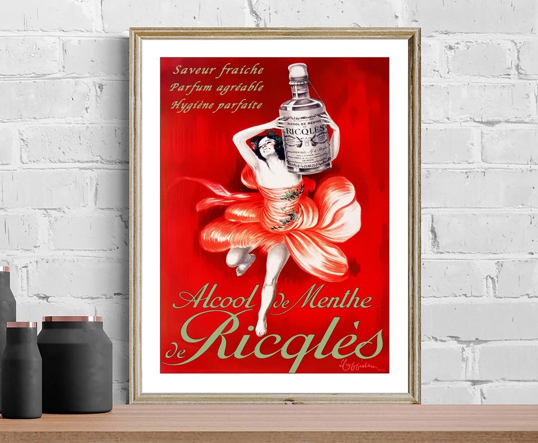 Vintage French Peppermint Spirit Advertisement Art Print (1924) - Etsy