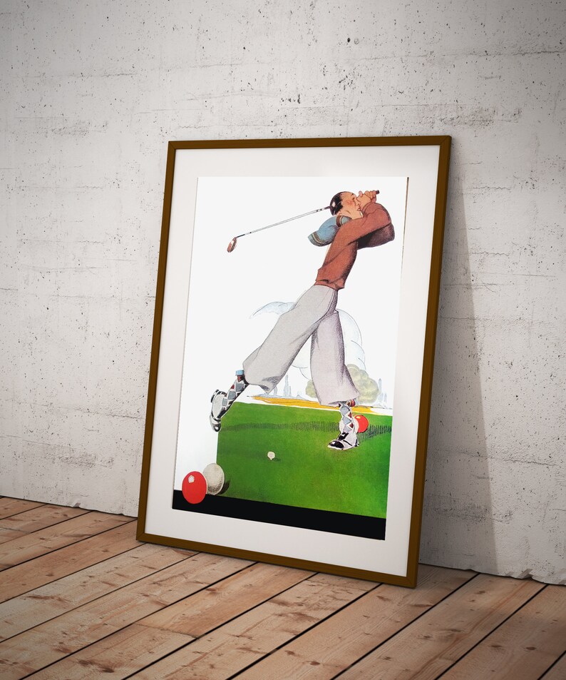 Vintage Golf Sport Poster by Rene Vincent Poster Paper - Etsy