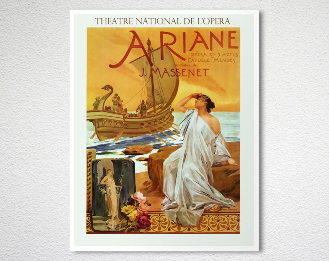 Ariane Vintage Entertainment Poster by Albert Maignan Poster | Etsy