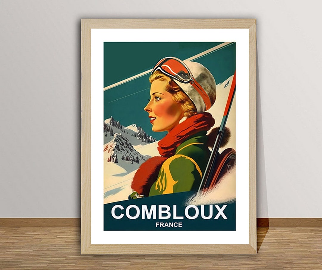 Combloux France Ski Poster by Wed - Combloux Ski Poster, Ski Sport ...