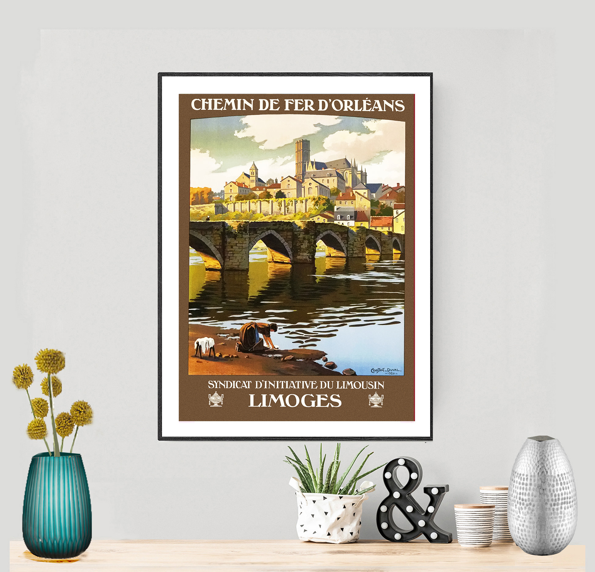 Limoges France Vintage Travel Poster Poster Print Sticker | Etsy