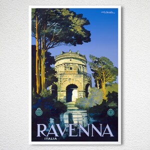 Ravenna Italia Vintage Travel Poster Poster Paper or Canvas Print ...