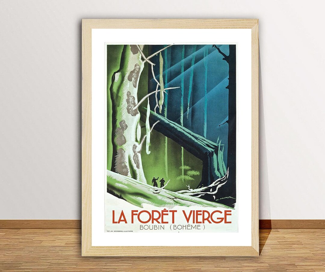 Vintage Boubin Boheme Travel Poster: La Foret Vierge Art Print - Etsy