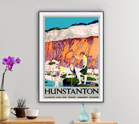 Hunstanton England Vintage Travel Poster Poster Paper | Etsy
