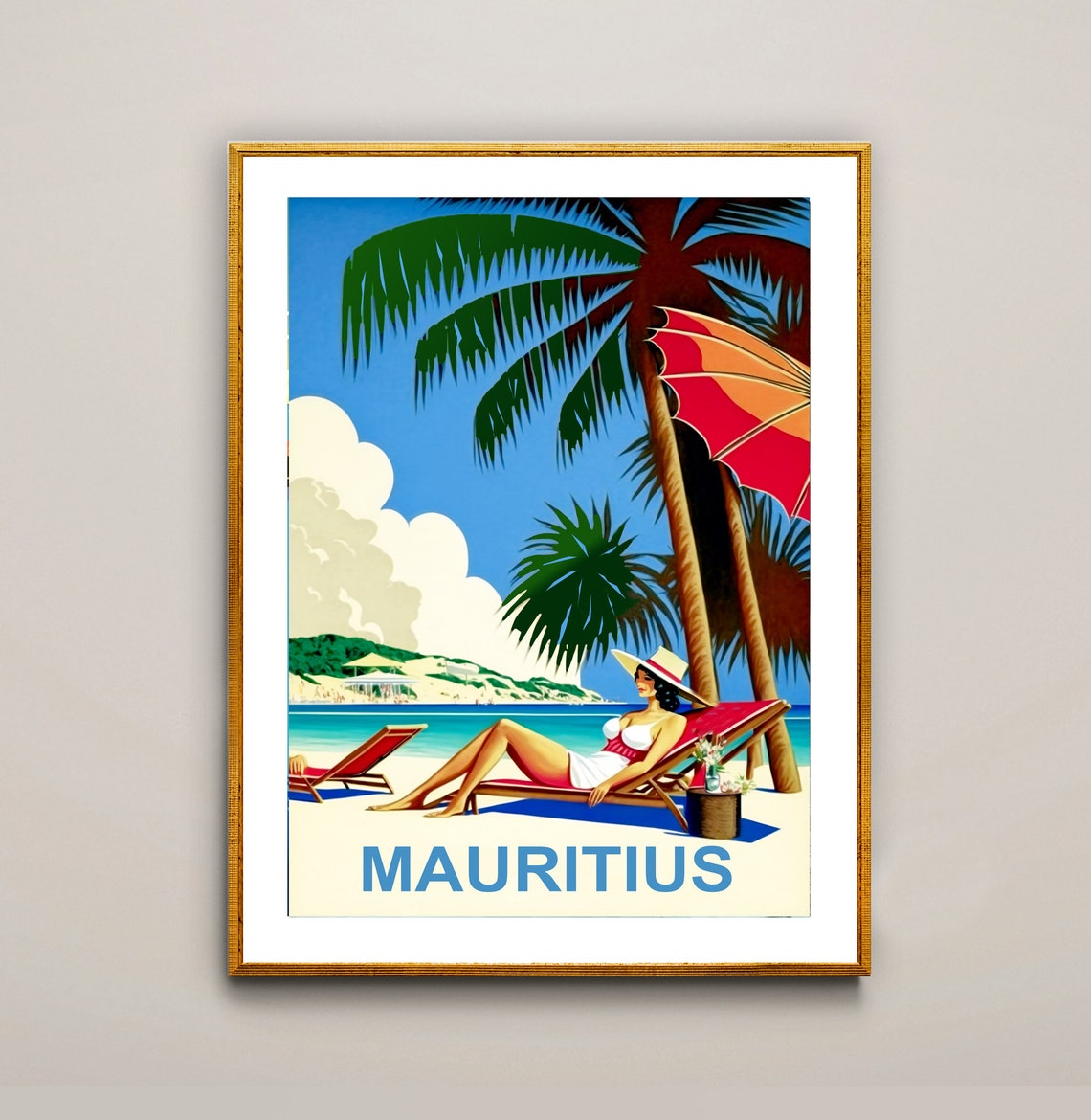 Mauritius Indian Ocean Travel Poster Mauritius Poster - Etsy