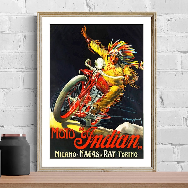 Motorcycle Poster - Etsy