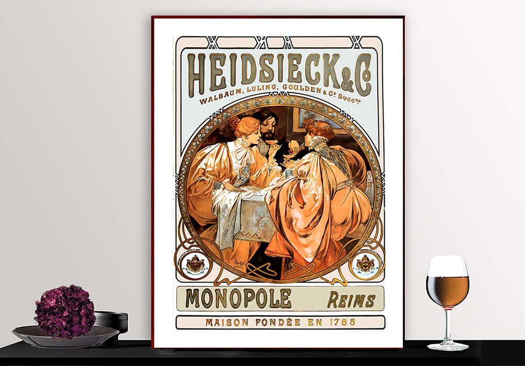 Heidsieck Co, Monopole Reims Vintage Food&drink Poster Poster Paper or ...