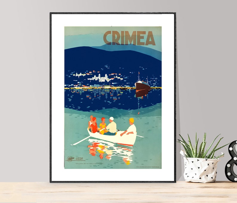 Crimea Vintage Travel Poster Poster Paper or Canvas Print / - Etsy