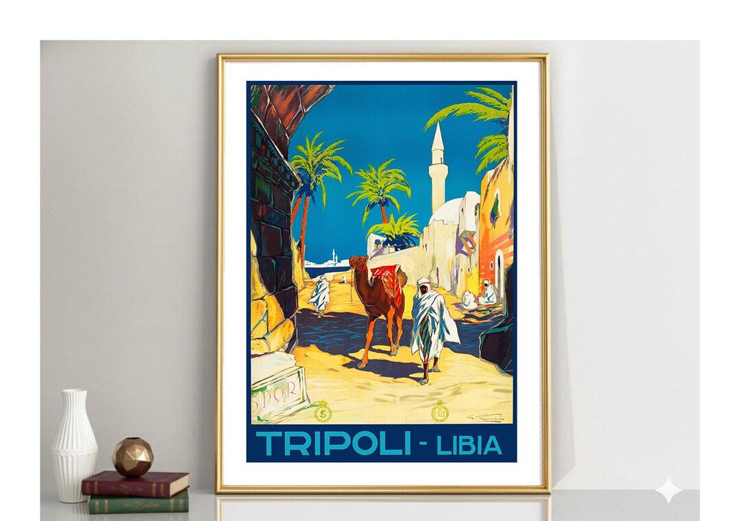 Tripoli, Libya Vintage Travel Poster: Retro Wall Art - Etsy