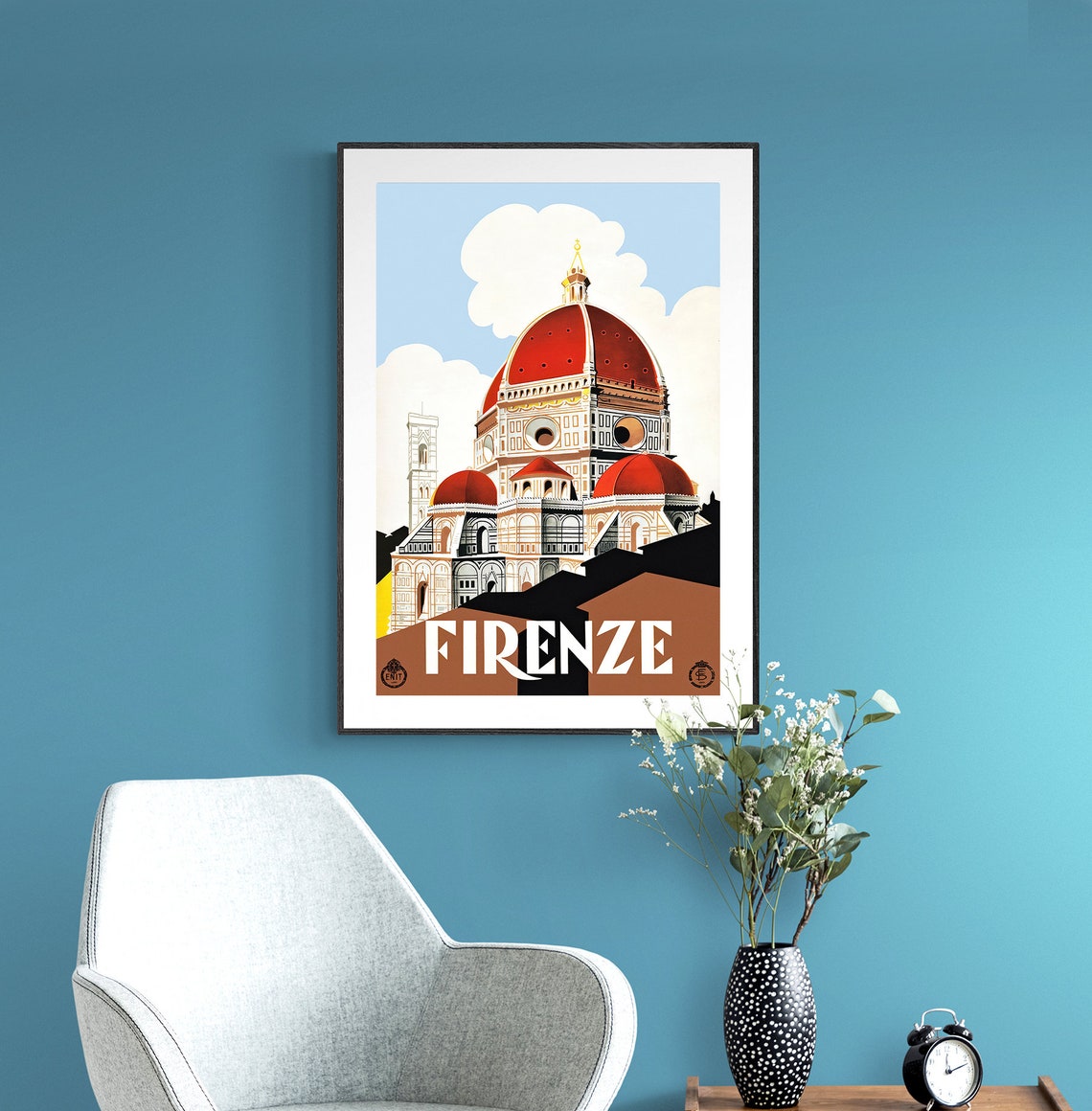 Firenze Florence Vintage Travel Poster Poster Paper or - Etsy