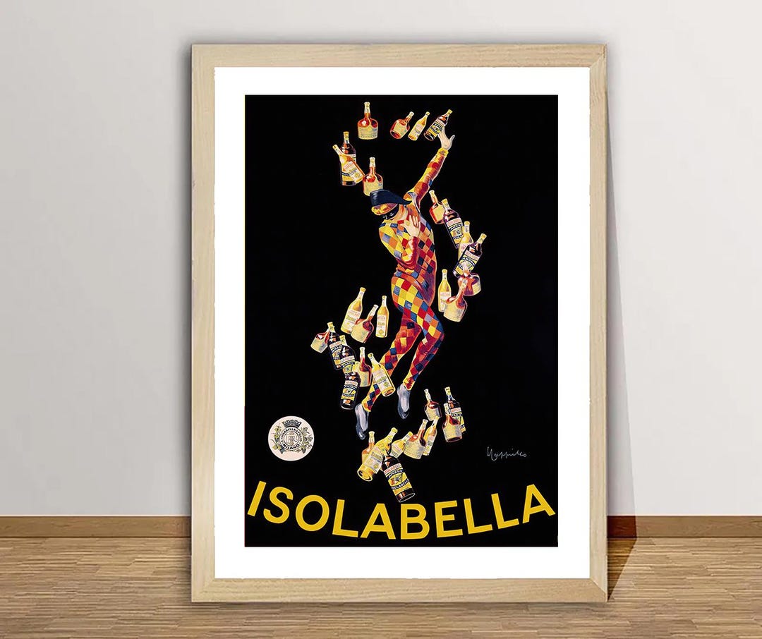 Vintage Italian Liqueur Isolabella Art Print: Retro Alcohol ...