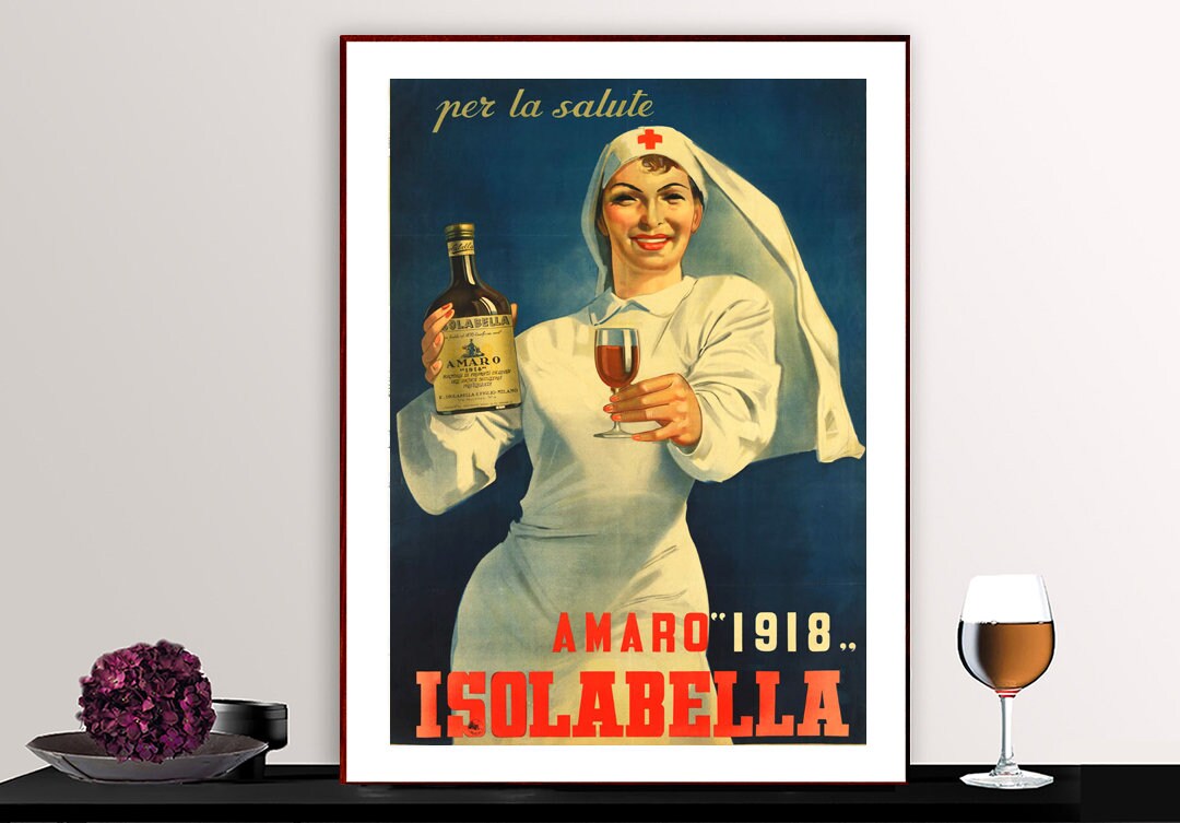 Amaro Isolabella Vintage Food&drink Poster - Liqueur Poster, Beverages ...
