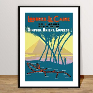 Orient Express Vintage Travel Poster: London to Cairo Route - Etsy