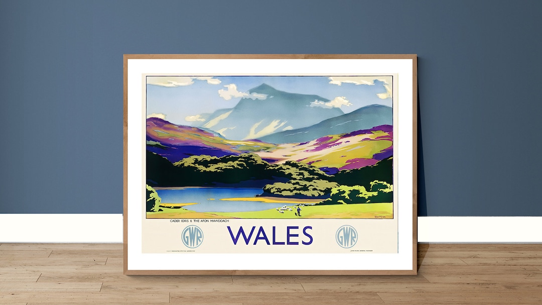 Wales Vintage Travel Poster - Poster Print or Canvas Print / Gift Idea ...