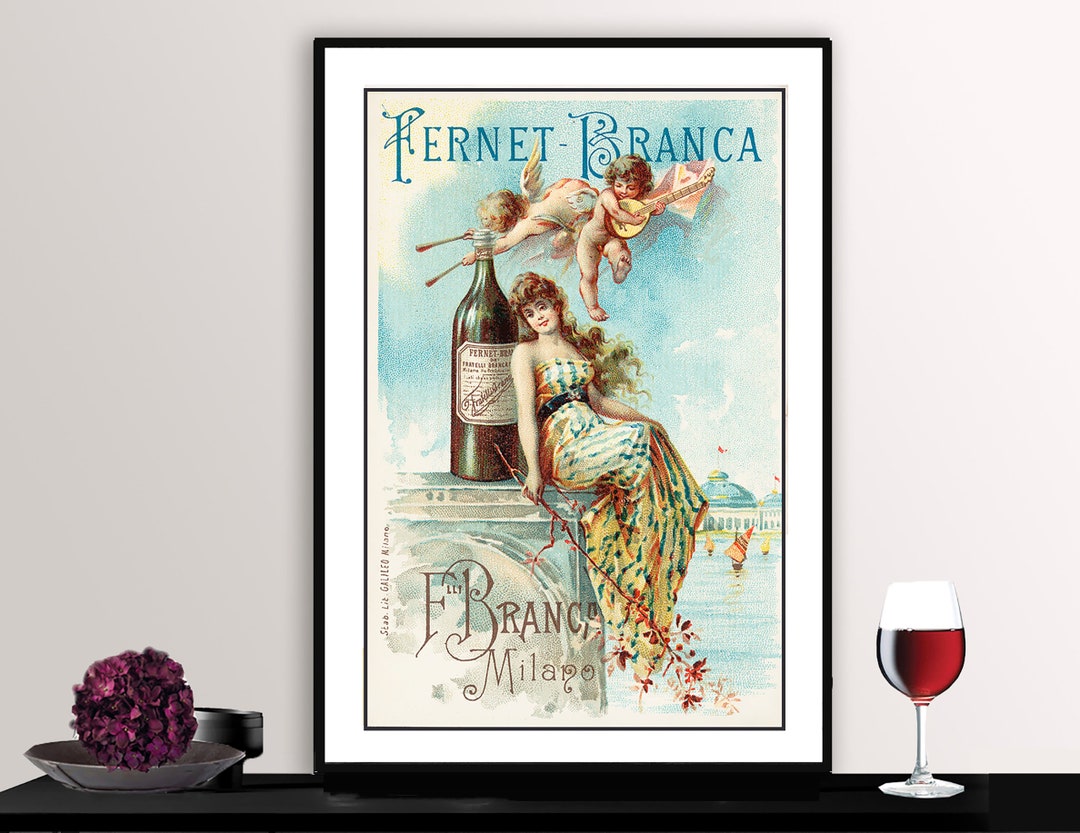 Fernet Branca Liqueur Vintage Food&drink Poster Poster Paper or Canvas ...
