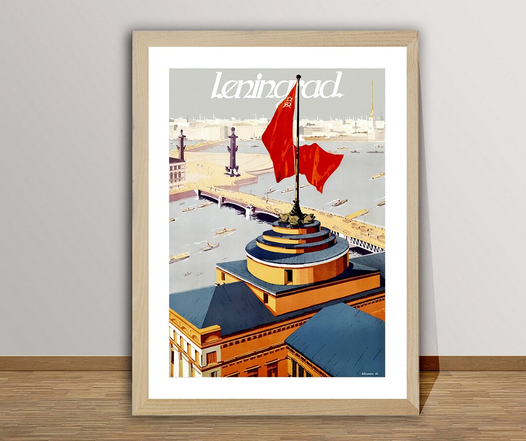Leningrad Russia Vintage Travel Poster, Wall Decor - Etsy