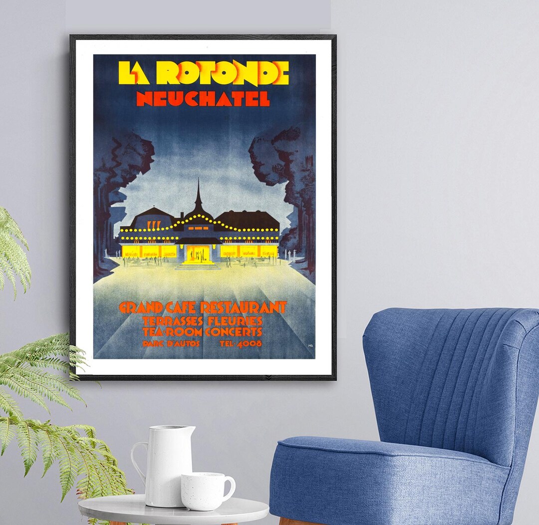 La Rotonde Neuchatel, Grand Cafe Restaurant, Suisse Vintage Travel ...