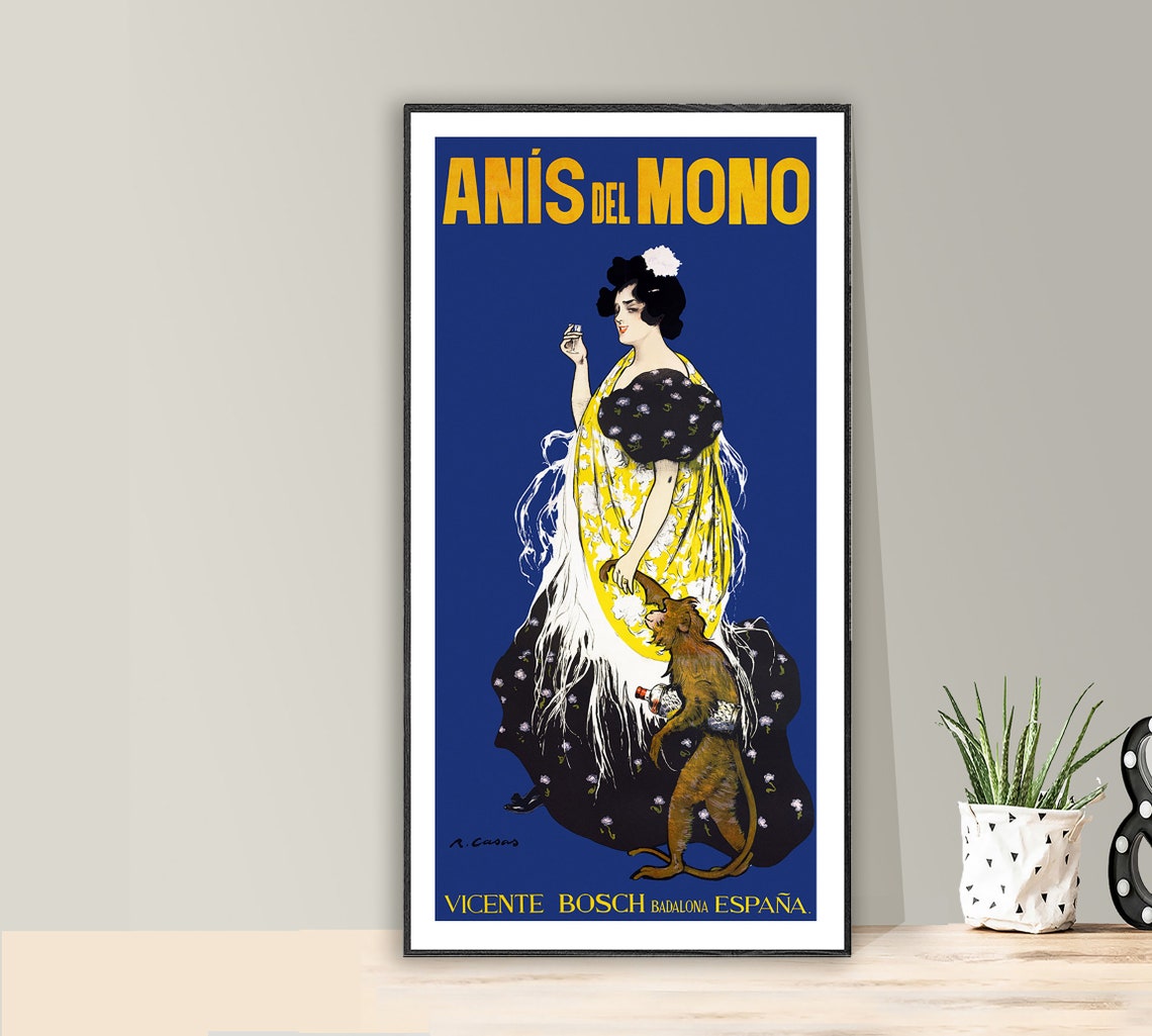 Anis Del Mono Vintage Food&drink Poster by Ramon Casas - Etsy