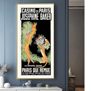 Vintage Josephine Baker Advertisement Art Print - Reproduction of ...