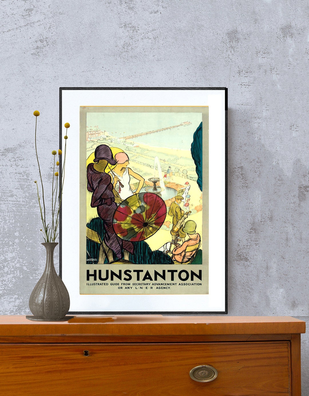 Hunstanton England Vintage Travel Poster Poster Paper or - Etsy