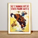 Rodeo State Fair Vintage Sport Poster - Western Poster, Rodeo Print ...