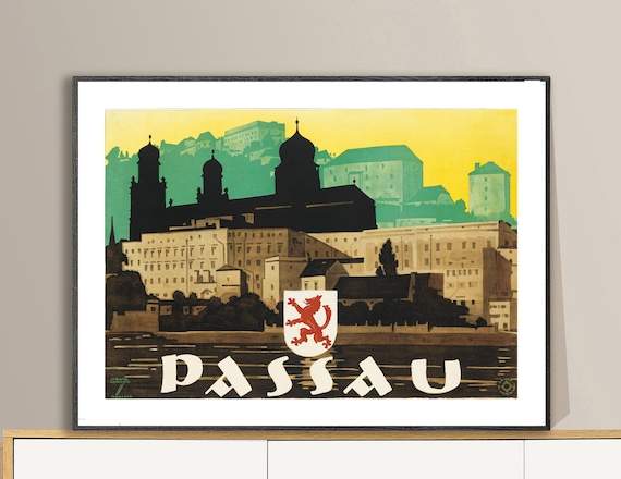 Passau Germany Vintage Travel Poster Poster Paper or Canvas - Etsy