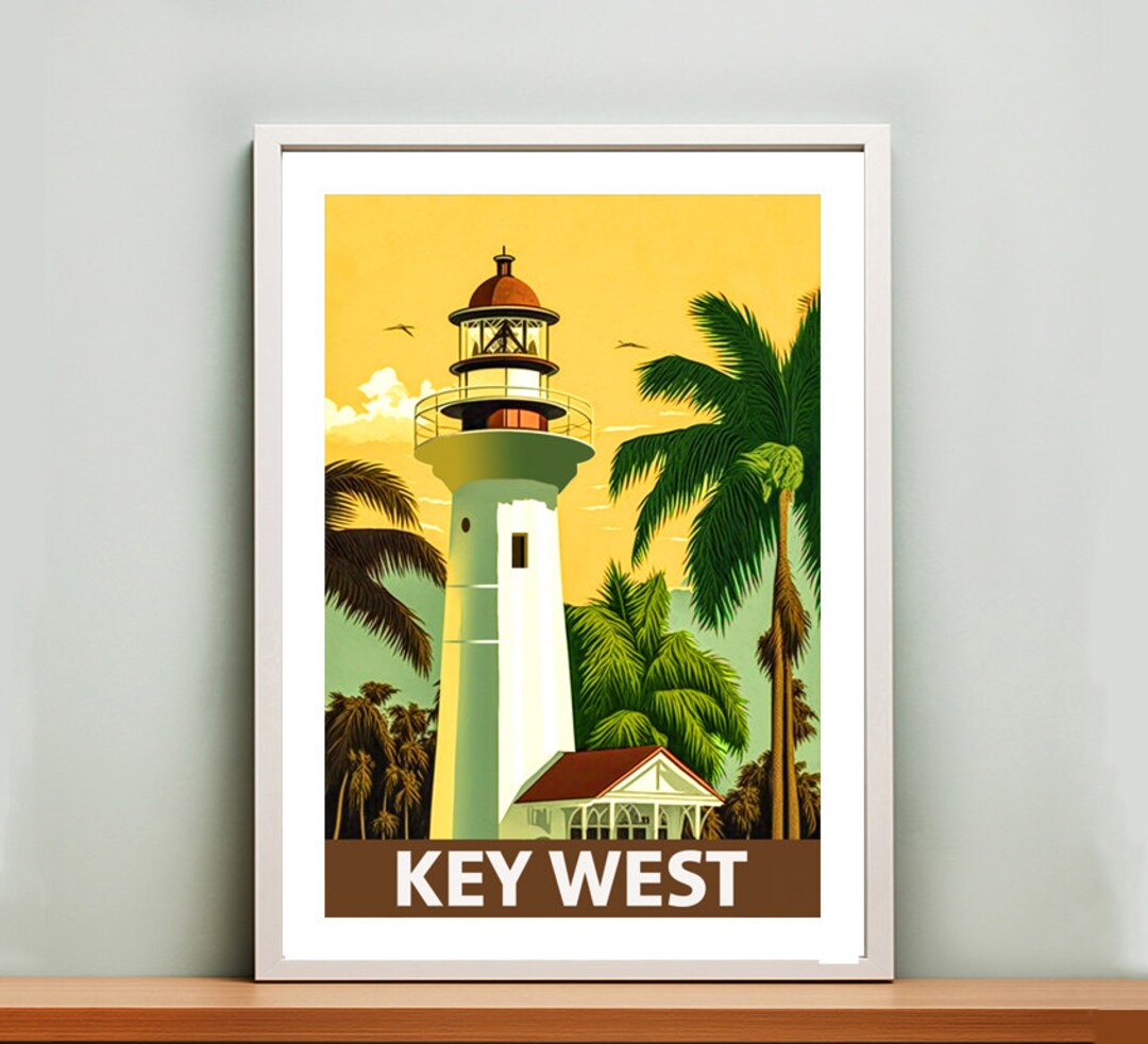 Key West, Miami, United States Travel Poster by Wed - Key West Poster ...