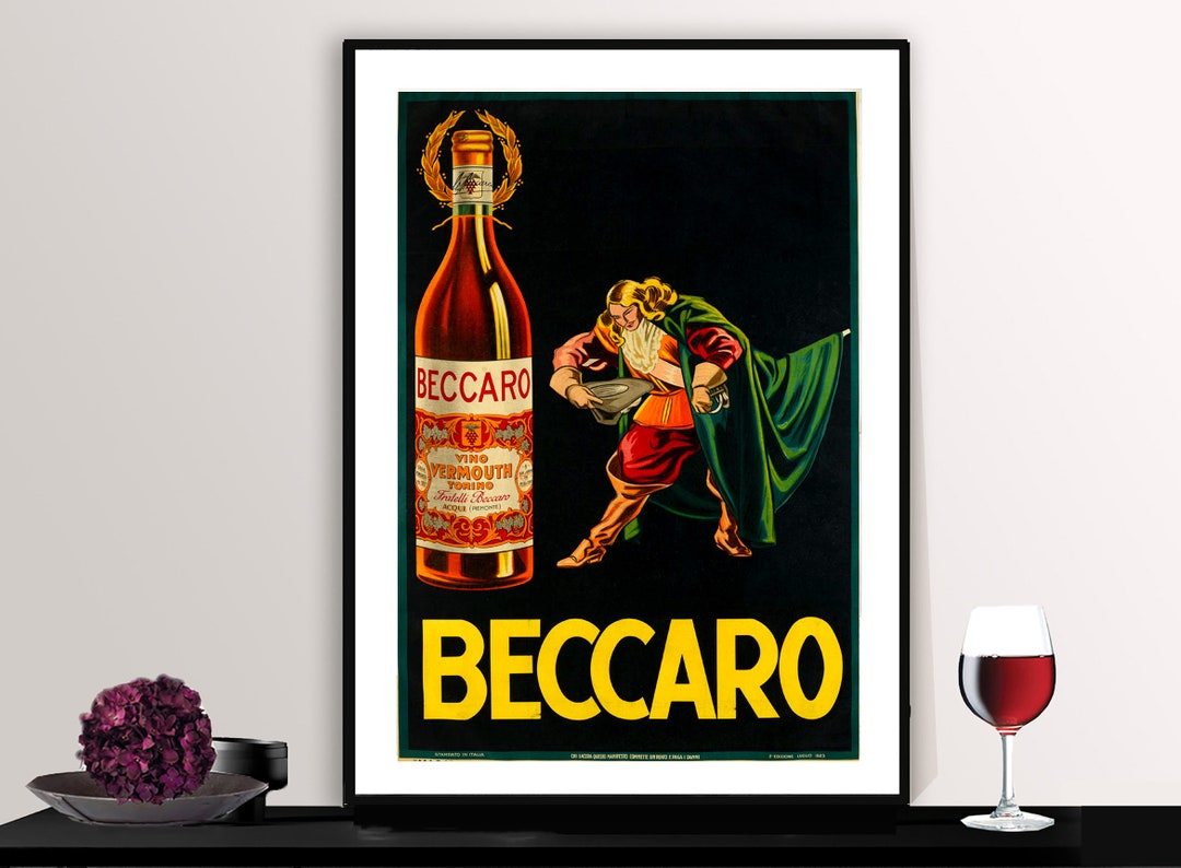 Beccaro Vintage Food&drink Poster - Poster Paper or Canvas Print / Gift ...