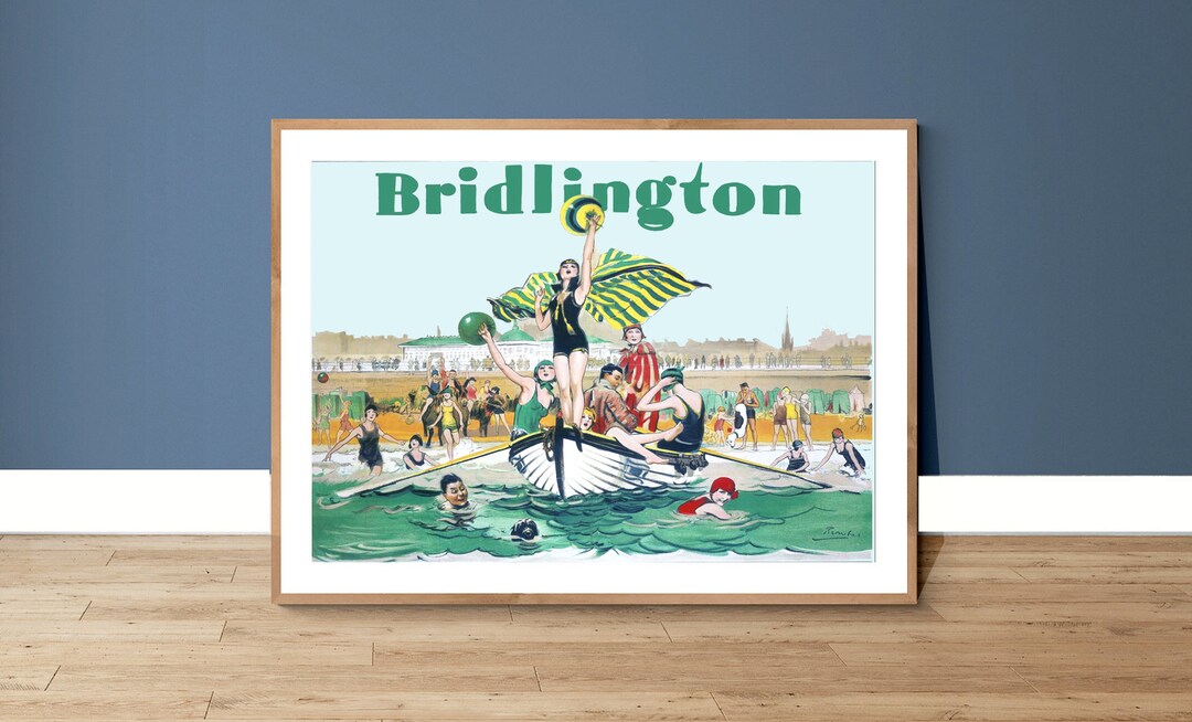 Bridlington England Vintage Travel Poster: Seaside Art Print - Etsy