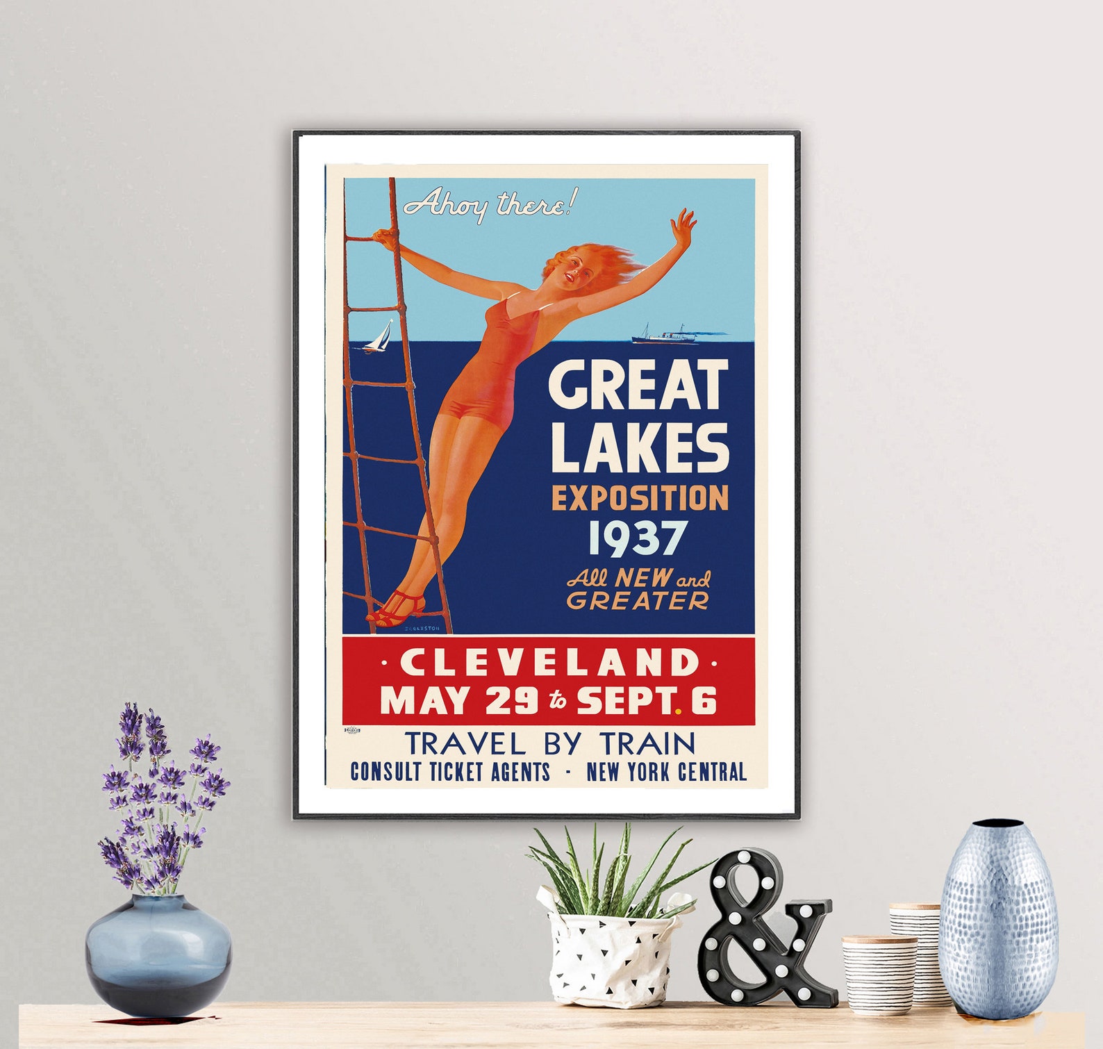 Great Lakes Exposition 1937 Cleveland Vintage Travel Posters | Etsy