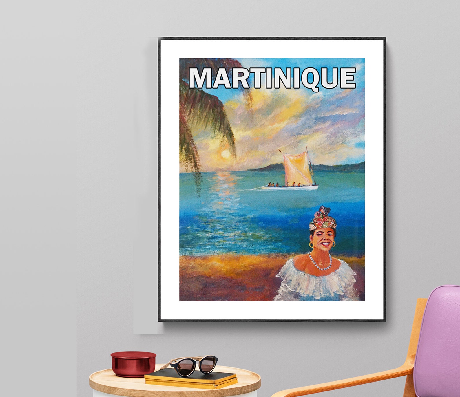Martinique Island Vintage Travel Poster Poster Paper or - Etsy