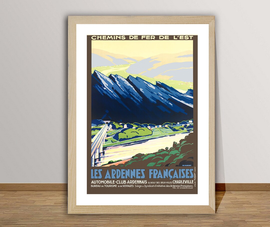 Les Ardennes Françaises, France Vintage Travel Poster - Poster Paper or ...