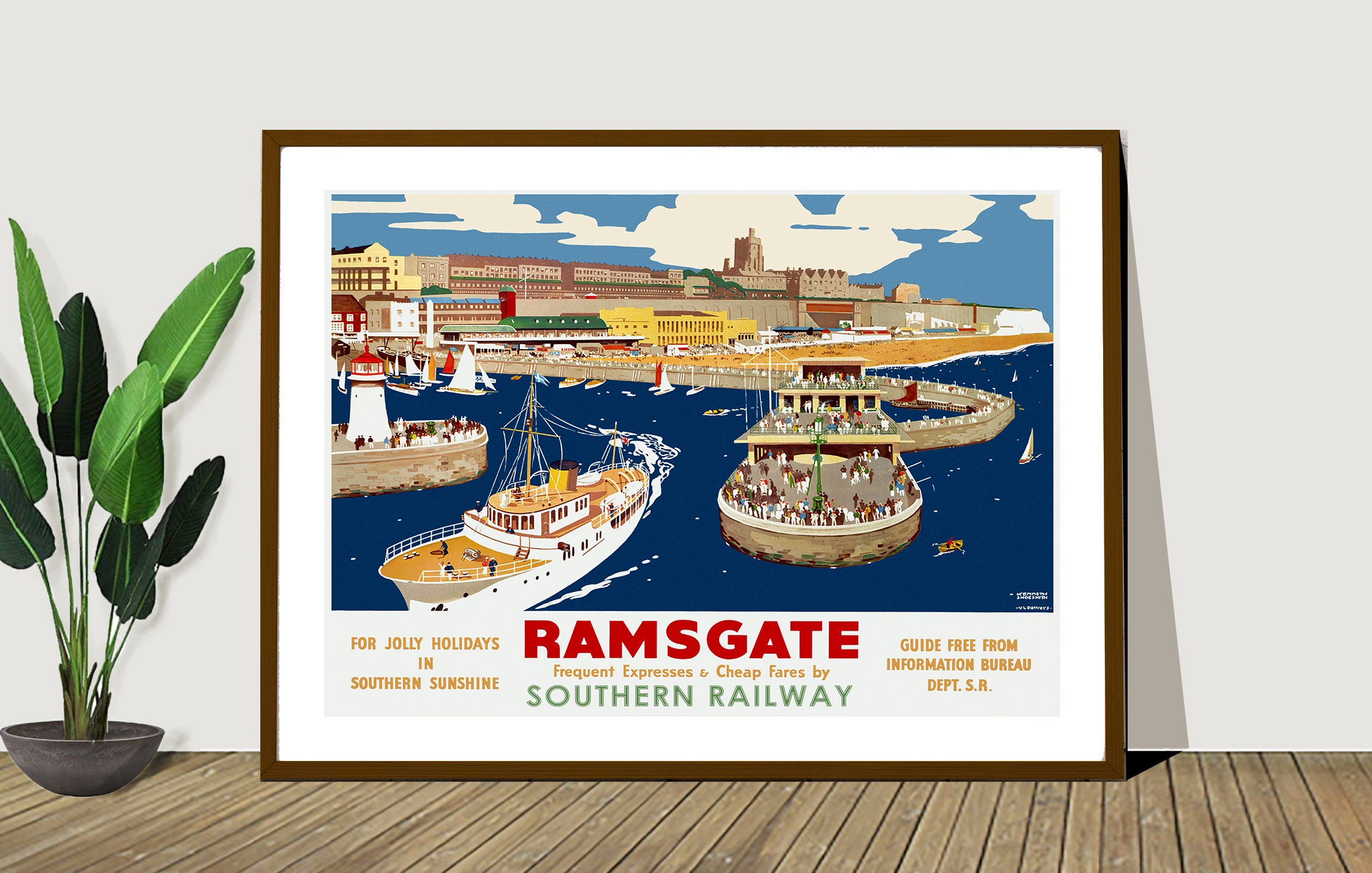 Ramsgate England Vintage Travel Poster Poster Paper | Etsy UK
