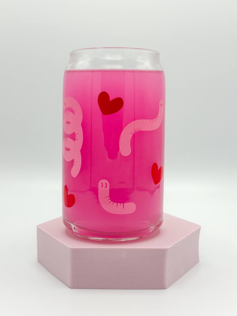 Worm Heart Glass - Etsy