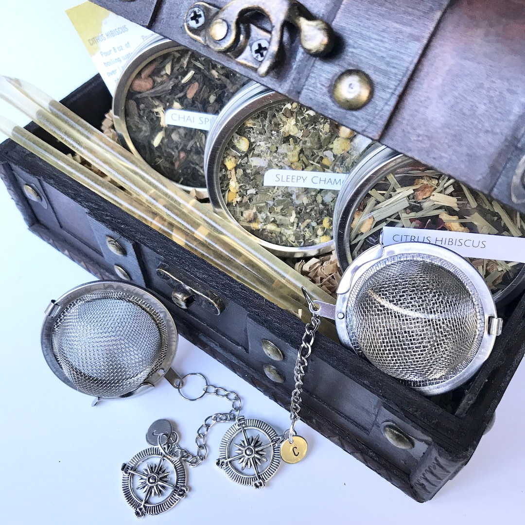 Leaf Tea Gift Box With Personalized Infusers & Loose Leaf Teas - Etsy