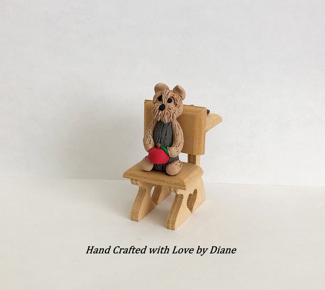 Miniature Mini Polymer Clay Yorkshire Terrier Going Back to - Etsy