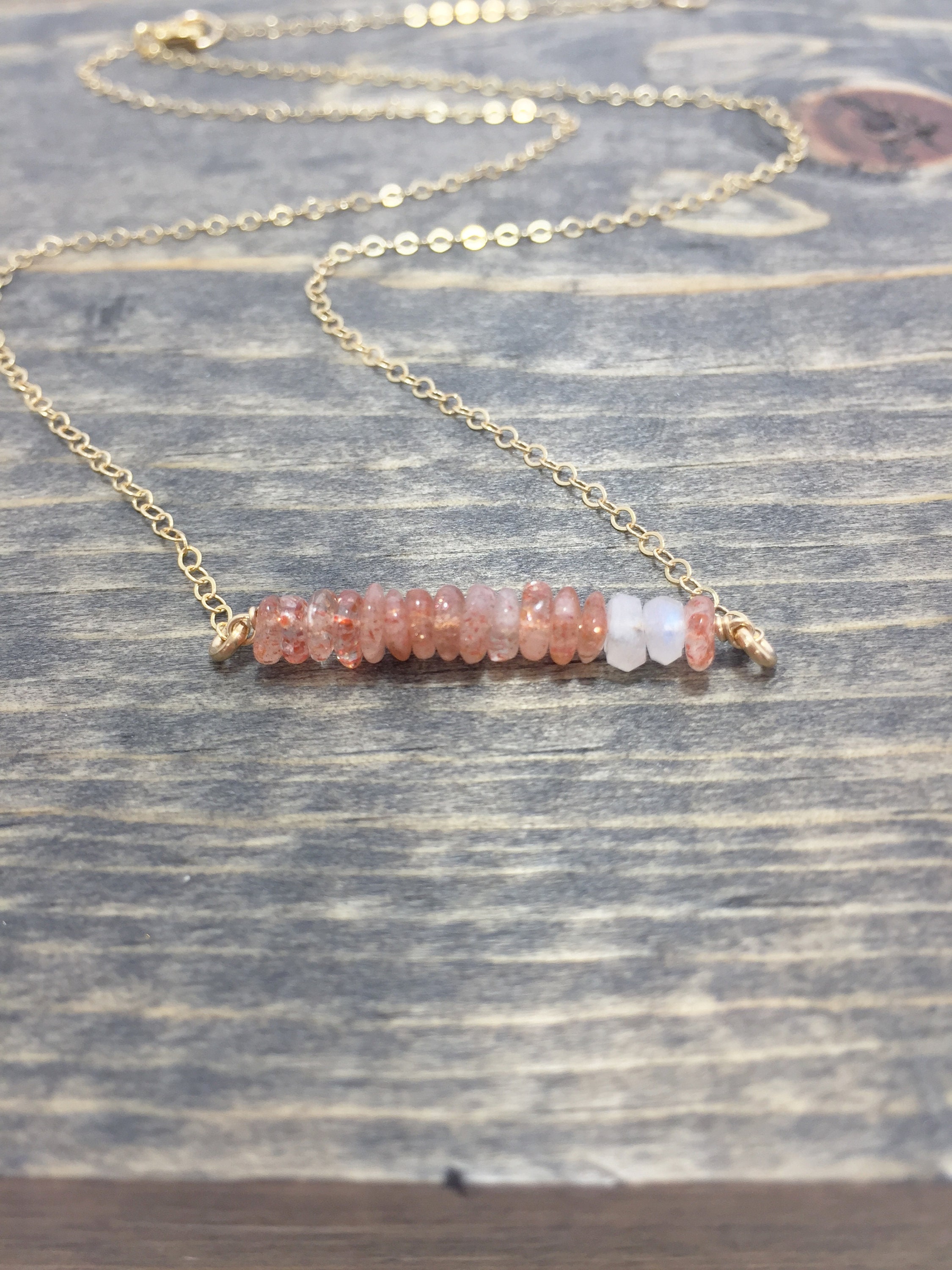 Sunstone and Moonstone Necklace