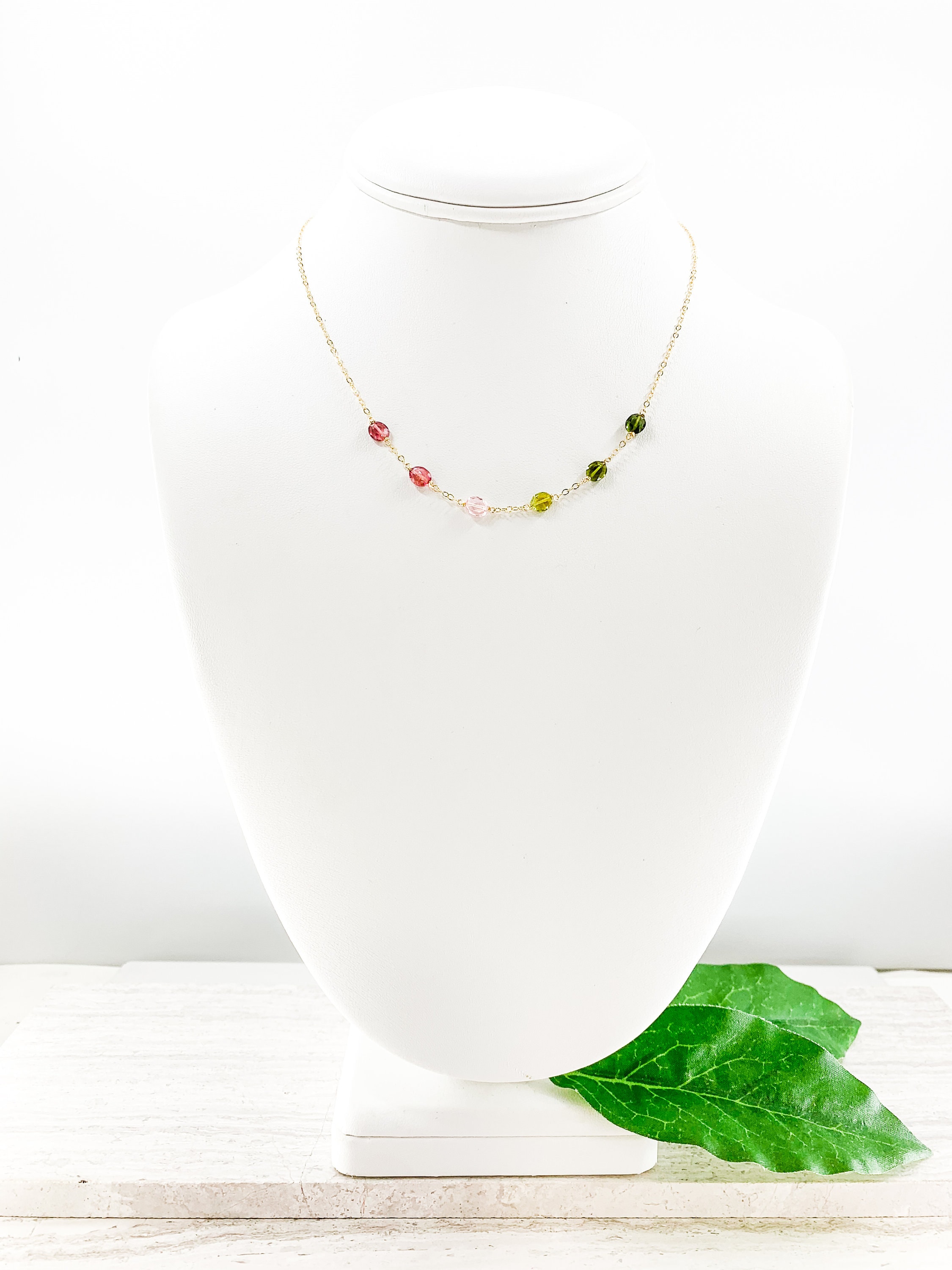 Watermelon Tourmaline Necklace, Meaningful Necklace Gift For Her