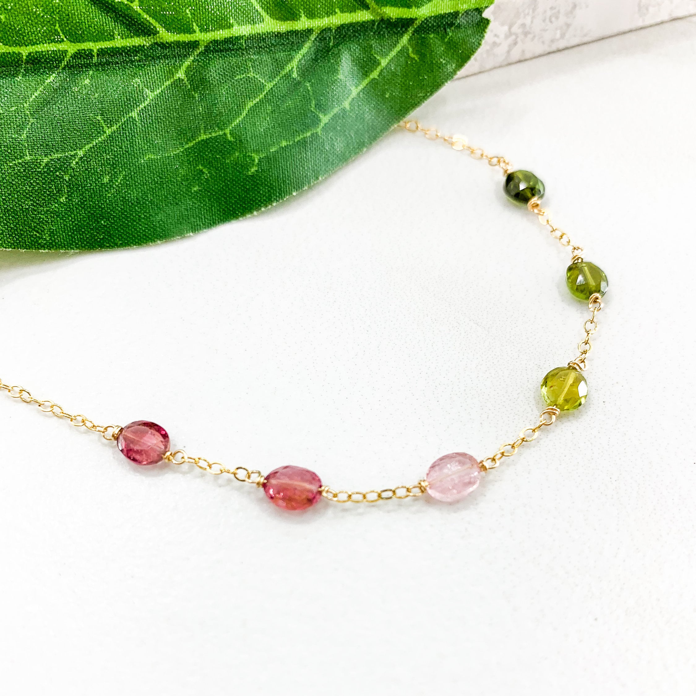 Watermelon Tourmaline Necklace, Meaningful Necklace Gift For Her