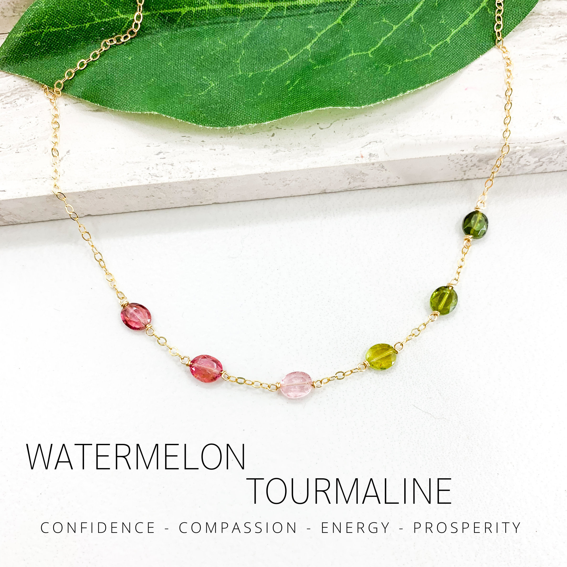 Watermelon Tourmaline Necklace, Meaningful Necklace Gift For Her