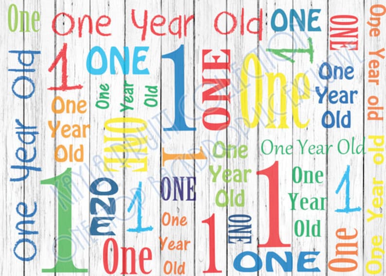 First Birthday in Primary Colors Backdrop on Glare Free Vinyl - Etsy