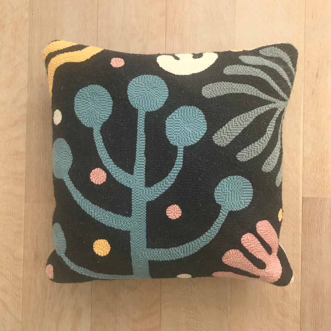 Modern Floral Pillow Downloadable Digital Punch Needle Pattern - Etsy