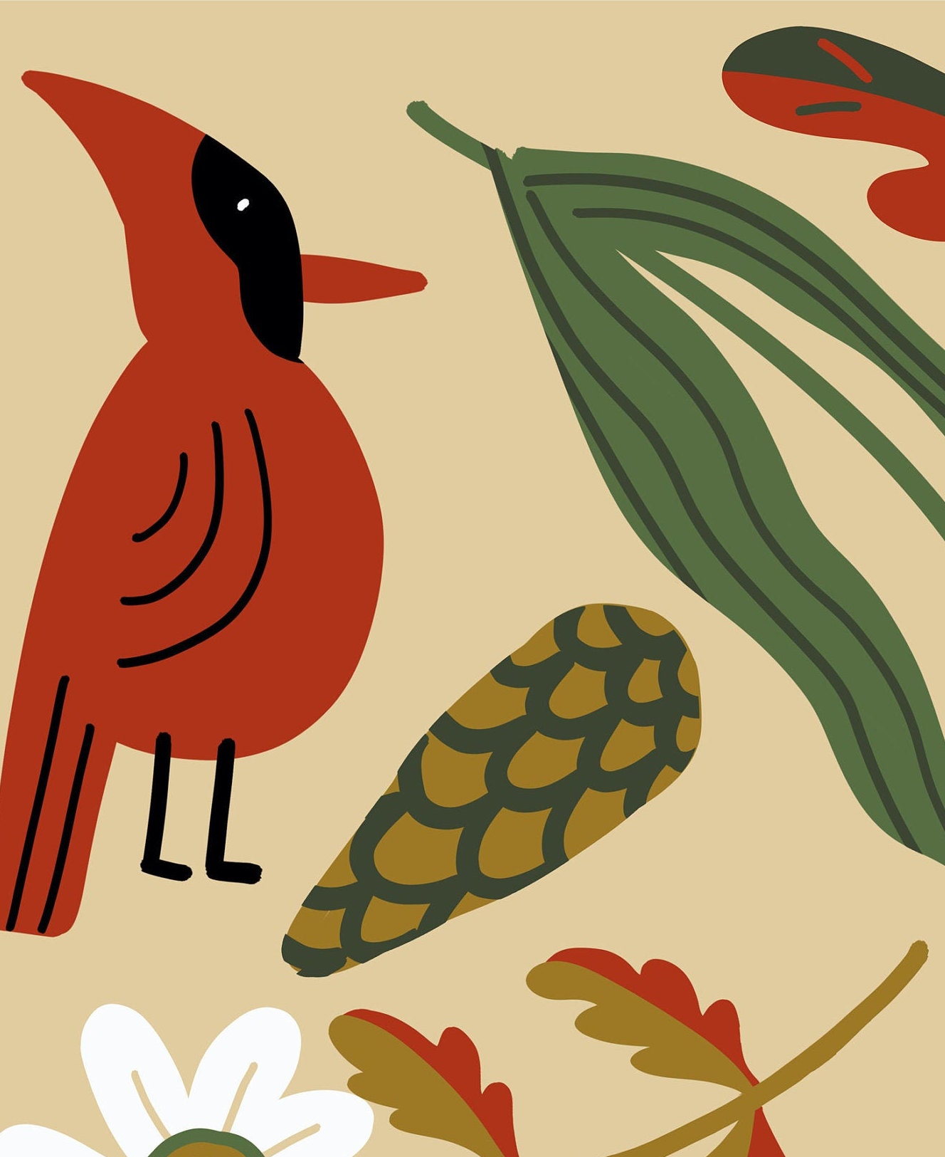 Cardinal Pillow Downloadable Digital Punch Needle Pattern - Etsy