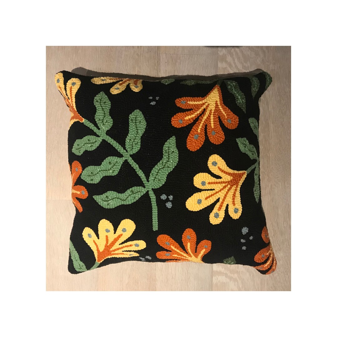 Floral Pattern Pillow Downloadable Digital Punch Needle Pattern - Etsy