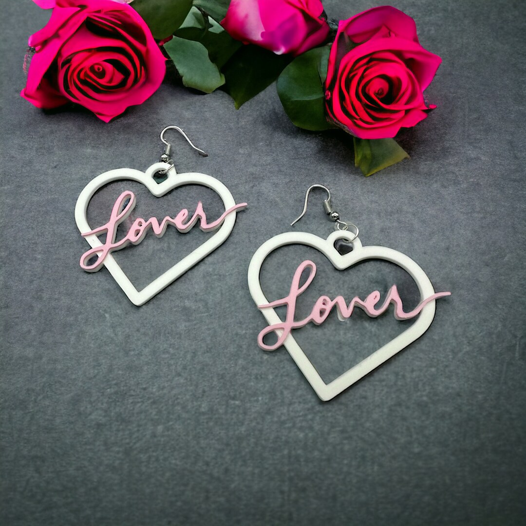 Taylor Swift Eras Tour Inspired Heart Shaped Lover Earrings Swiftie ...