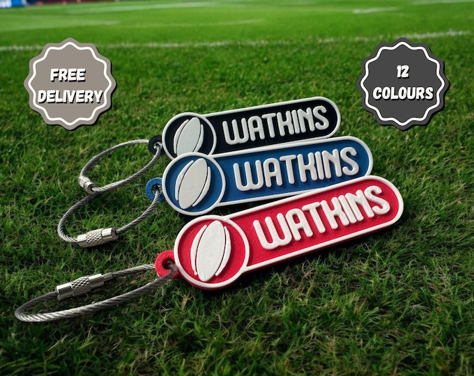 Rugby Ball Key Ring, Rugby Ball Gift, Rugby Ball Keychain, Silver Rugby ...