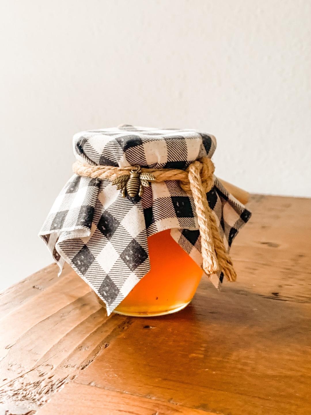 6 Oz Honey Pot Jar - Pure Raw Organic Arkansas Honey - Custom Wrapped ...
